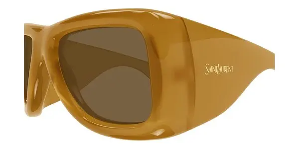 Saint Laurent Howl Rectangle Frame Sunglasses - Yellow