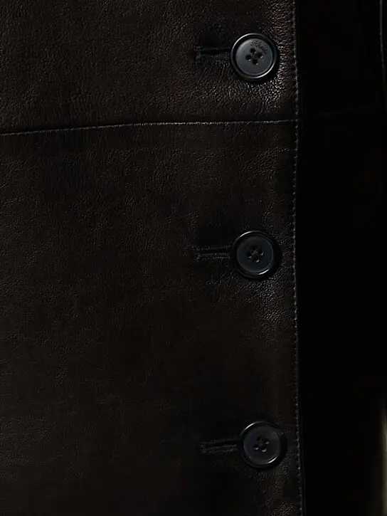 Khaite Leather Trench Coat