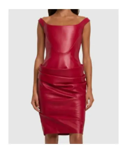 Versace Sleeveless Ruched Dress With Back Slit