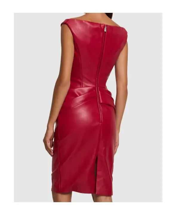 Versace Sleeveless Ruched Dress With Back Slit