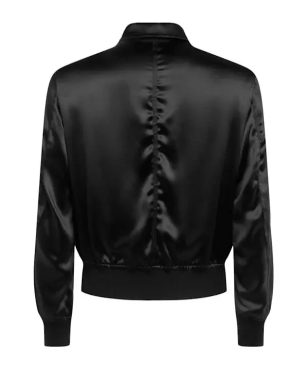 TOM FORD Silk Satin Reversible Bomber Jacket - Black