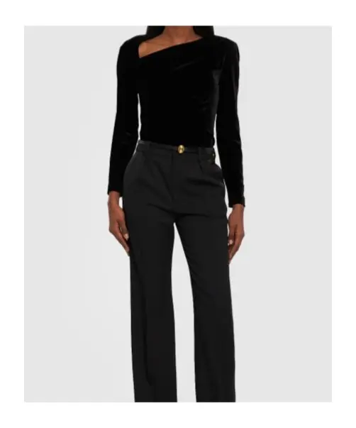 Roland Mouret Asymmetrical Neckline Long Sleeve Top