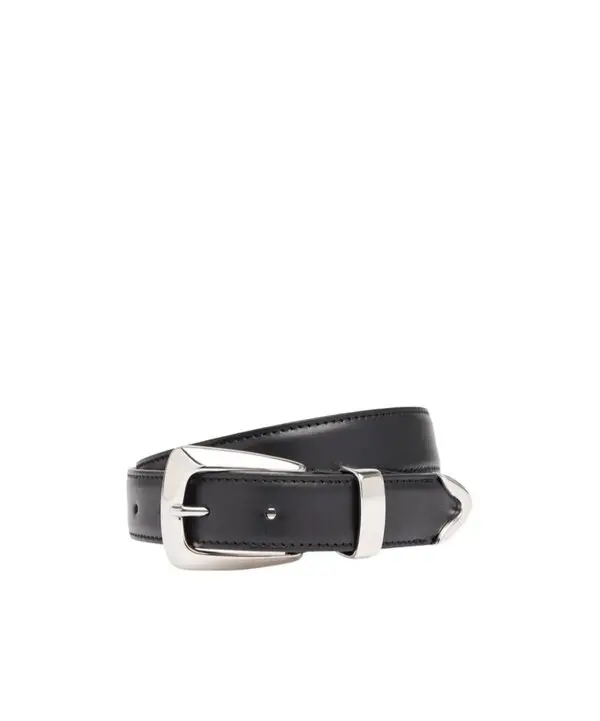 Khaite Logo Belt With Silver Metal Fitting