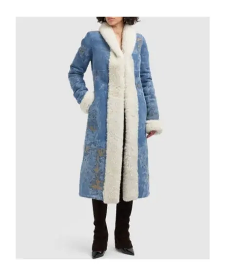 Dolce & Gabbana Long-sleeved Mid-length Shearling Coat
