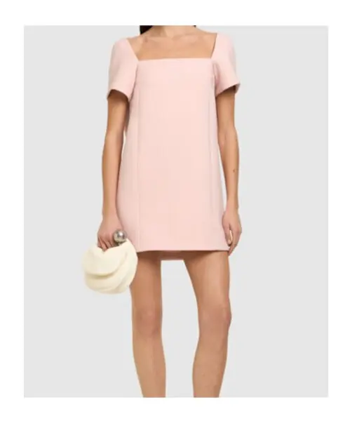 Khaite Short Sleeve Square Neck Dress