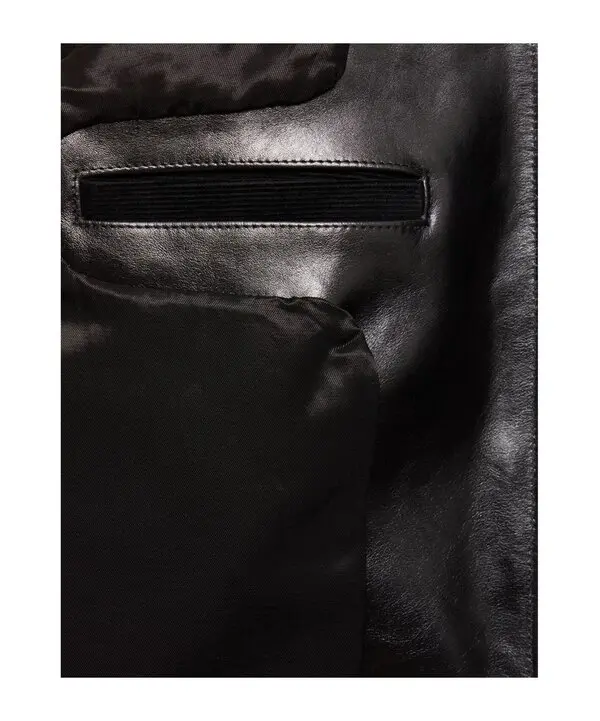 Our Legacy Leather Zip-up Jacket With Metal Details