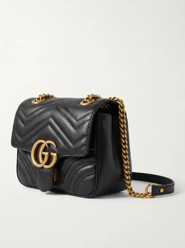Gucci Gg Marmont Matelassé Shoulder Bag - Black