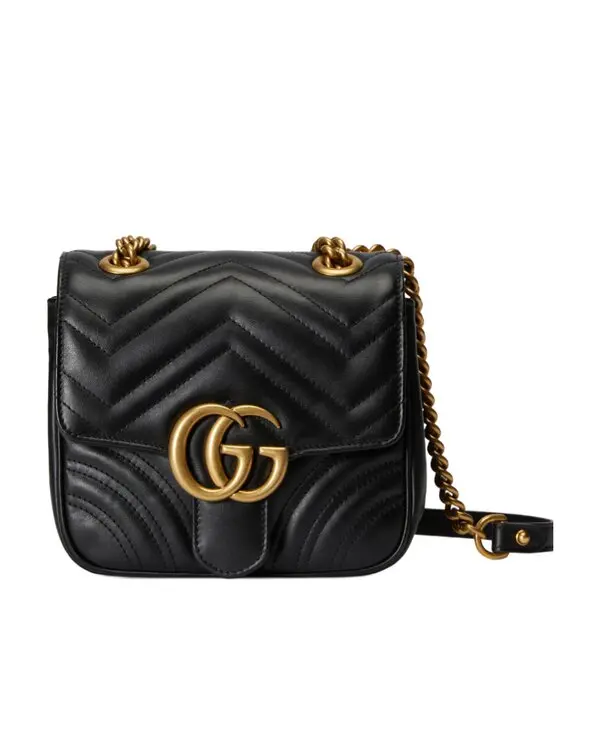 Gucci Gg Marmont Matelassé Shoulder Bag - Black