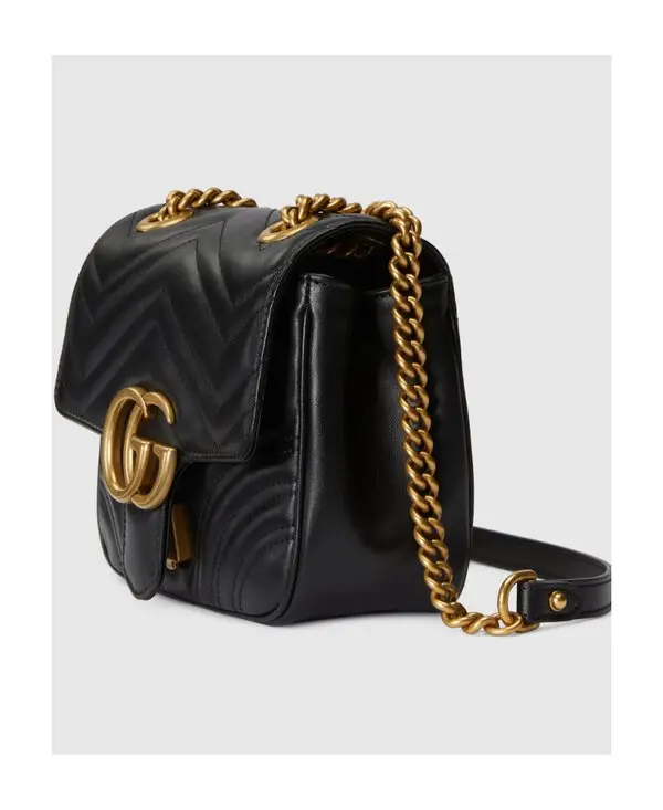 Gucci Gg Marmont Matelassé Shoulder Bag - Black