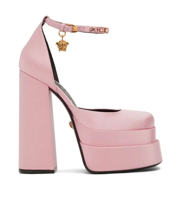 Versace Platform High Heel Sandals - Pink