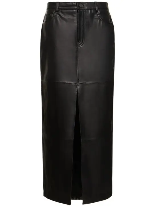 REFORMATION Leather Maxi Skirt