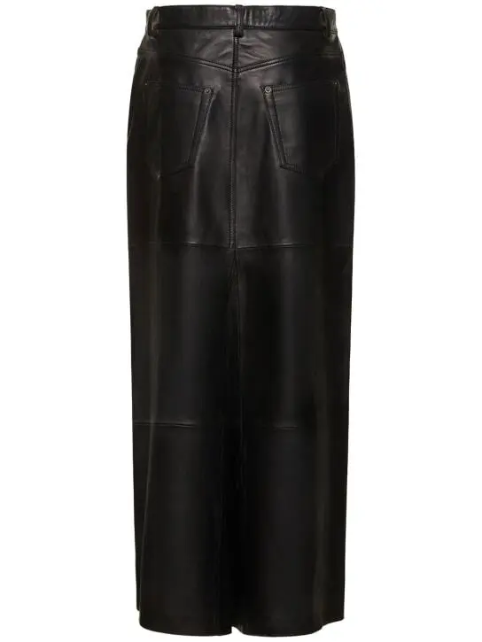 REFORMATION Leather Maxi Skirt