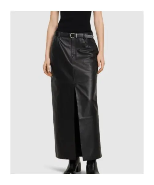 REFORMATION Leather Maxi Skirt