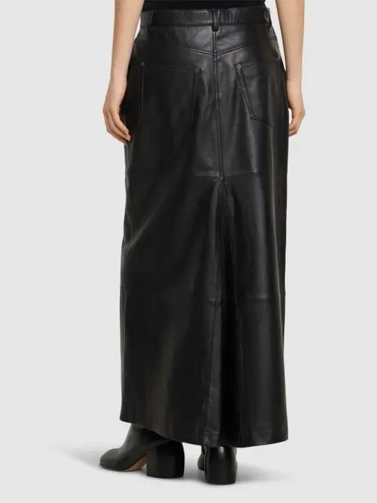 REFORMATION Leather Maxi Skirt