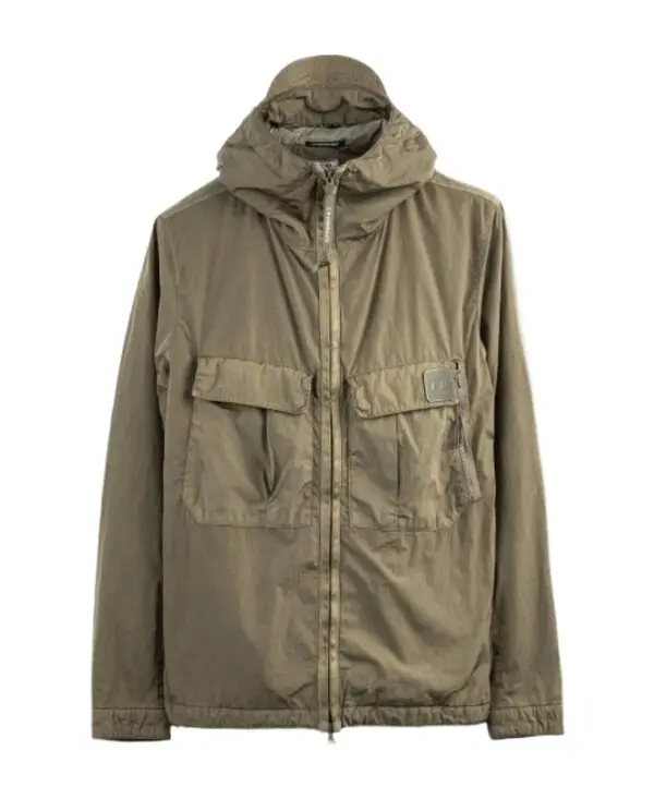 C.P. COMPANY Hooded Lightweight Jacket With Flap Pockets - Green