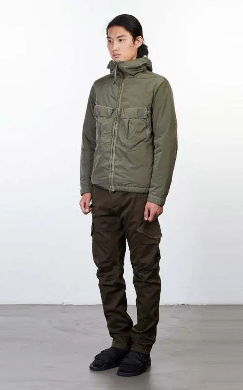 C.P. COMPANY Hooded Lightweight Jacket With Flap Pockets - Green