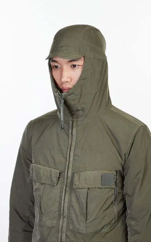 C.P. COMPANY Hooded Lightweight Jacket With Flap Pockets - Green