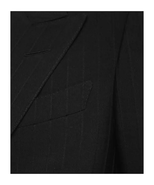 TOM FORD Dyllan Striped Wool Mohair Blazer - Black