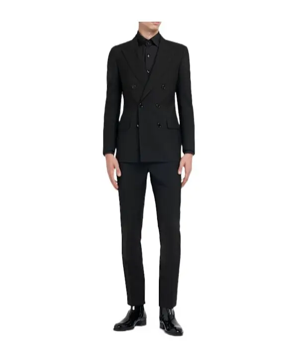 TOM FORD Dyllan Striped Wool Mohair Blazer - Black