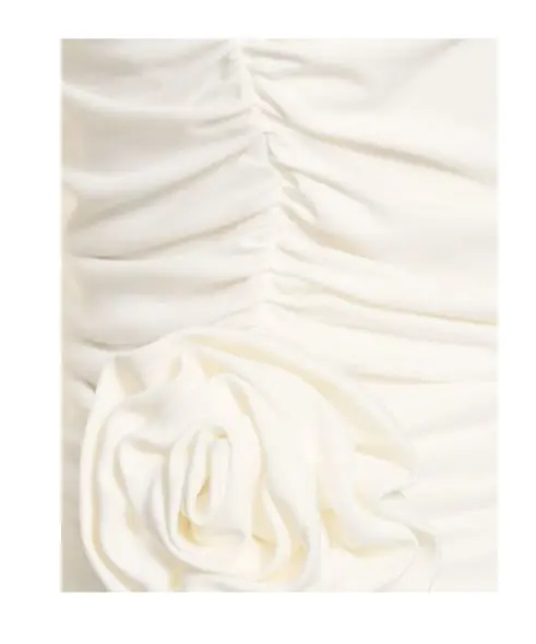 Magda Butrym One Shoulder Blouse With Flower Applique