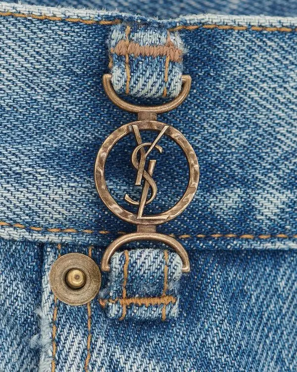 Saint Laurent Cassandre Straight Leg Jeans