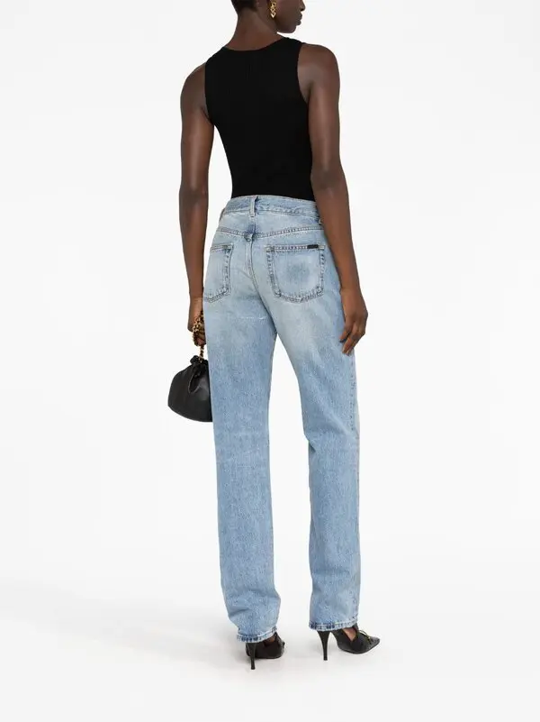 Saint Laurent Cassandre Straight Leg Jeans