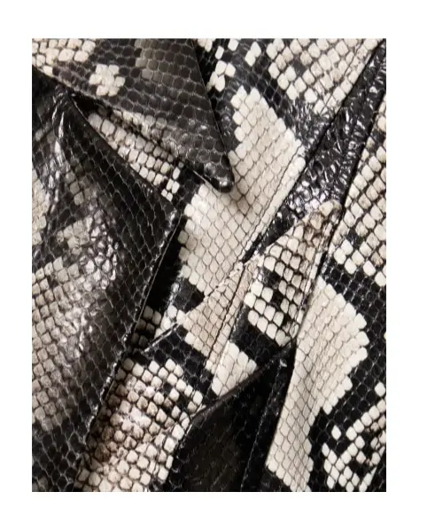 MUGLER Long-sleeved Snake Print Windbreaker