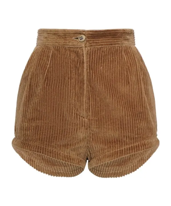Dolce & Gabbana High-waist Corduroy Shorts