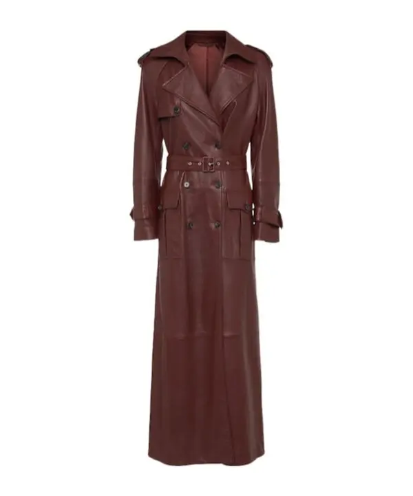 Giuseppe Di Morabito Double-breasted Leather Trench Coat