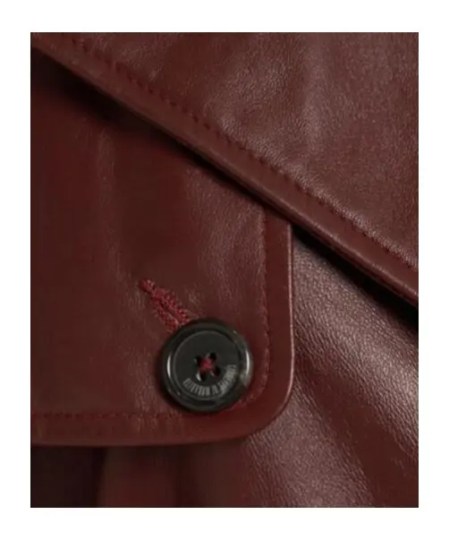 Giuseppe Di Morabito Double-breasted Leather Trench Coat