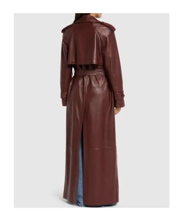 Giuseppe Di Morabito Double-breasted Leather Trench Coat