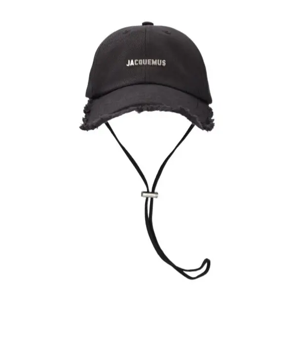 Jacquemus Baseball Cap With Distressed Details - Black