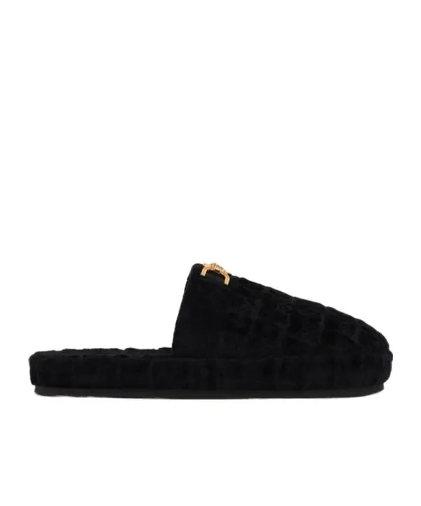 Versace Logo Detail Slippers