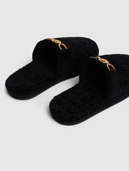Versace Logo Detail Slippers