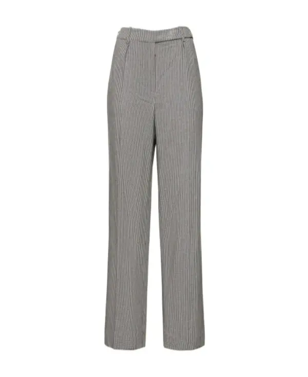 Alexandre Vauthier Houndstooth Wide-legged Trousers