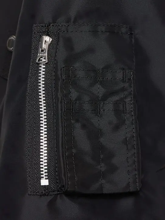 Sacai Long-sleeved Bomber Jacket - Black