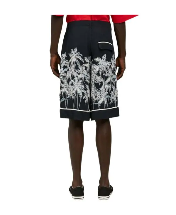 Palm Angels Palm Tree Print Bermuda Shorts