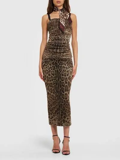 Dolce & Gabbana Printed Tulle Corset