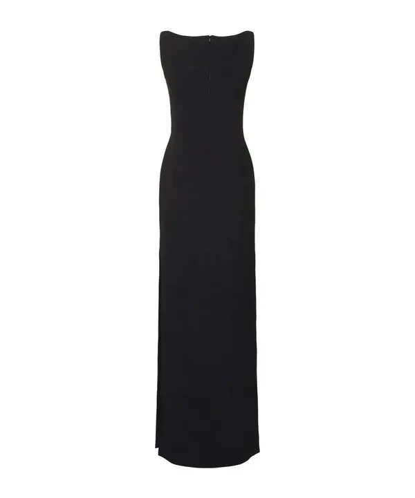 David Koma Embellished Neckline Sleeveless Gown
