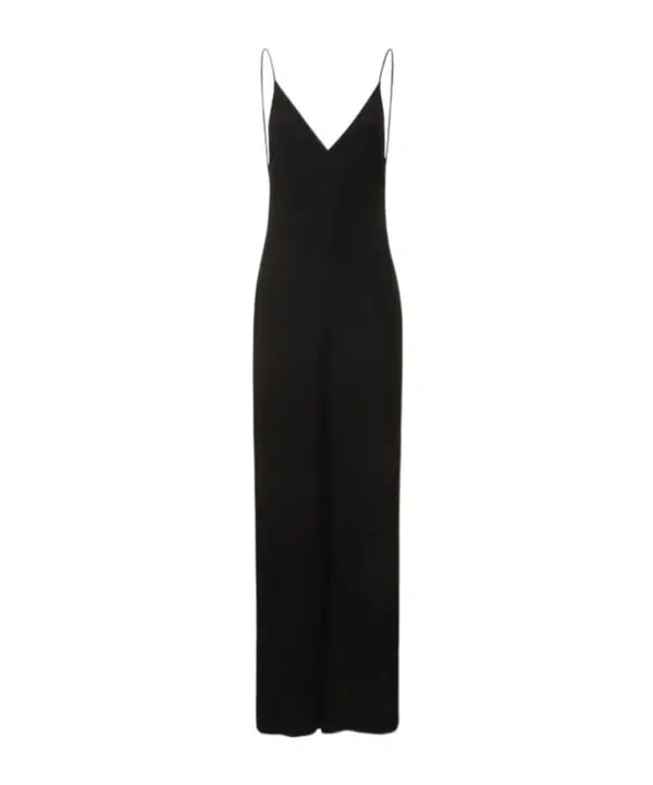 Valentino Garavani Silk Cady Couture Jumpsuit With Open Back - Black
