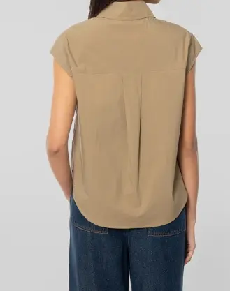 P.a.r.o.s.h Sleeveless Shirt With Embroidered Logo And Pockets