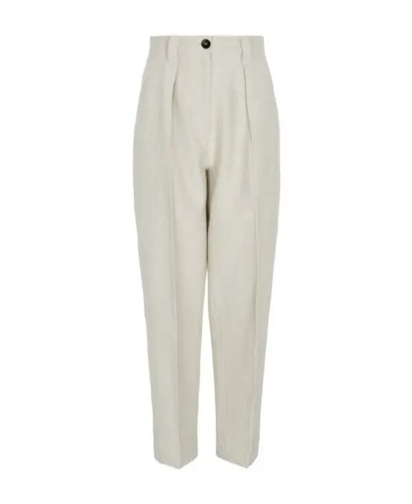 Giorgio Armani Button Open And Close Casual Pants - White