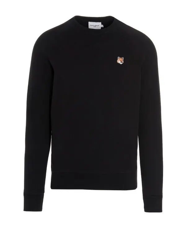 Maison Kitsuné Long-sleeved Pullover Hoodie With Chest Logo