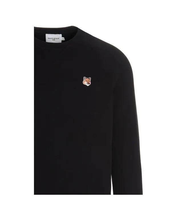 Maison Kitsuné Long-sleeved Pullover Hoodie With Chest Logo