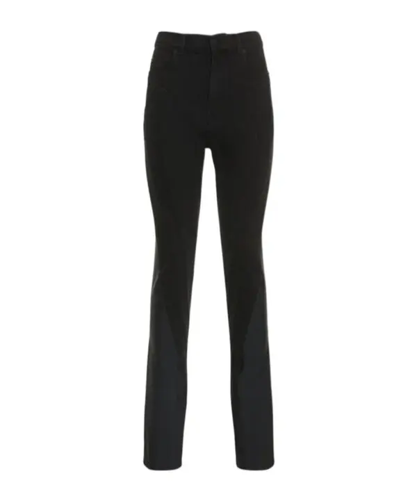MUGLER Stitch Detail Denim Trousers