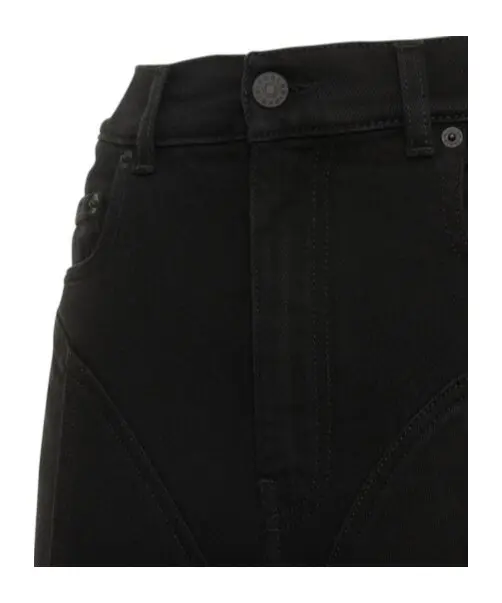 MUGLER Stitch Detail Denim Trousers