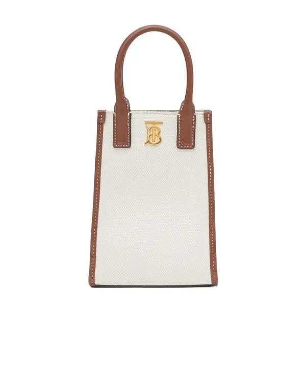 Burberry Tb Phone Tote Bag - White