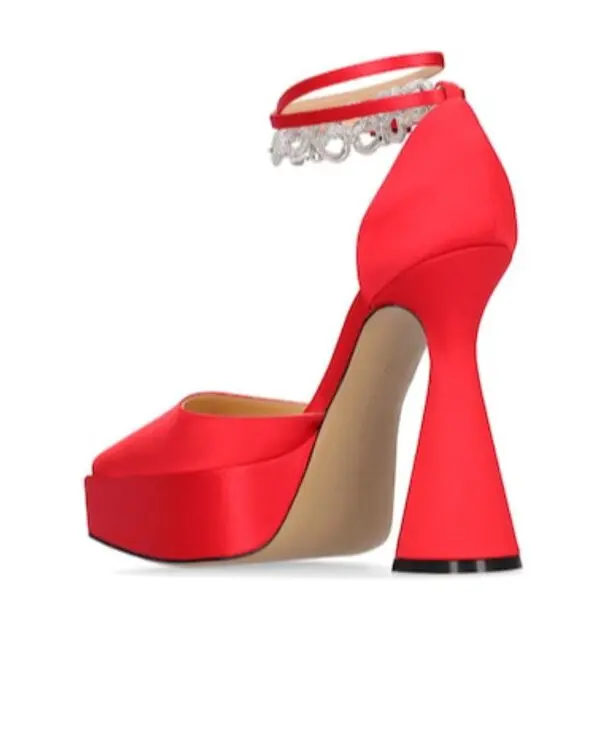MACHMACH Bow Chain Platform High Heels