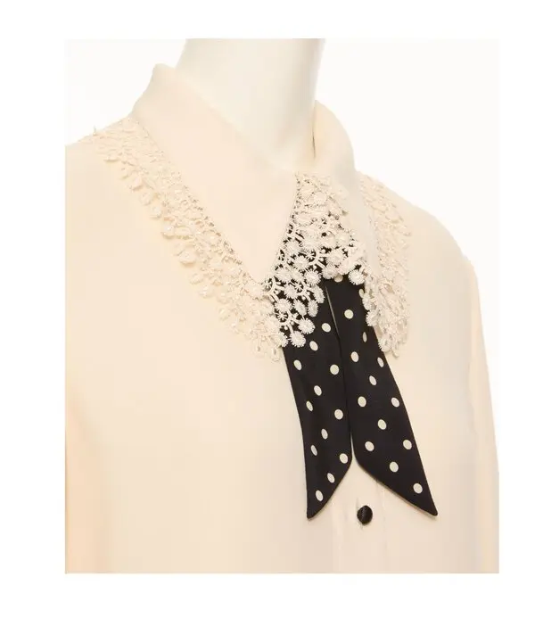 Valentino Garavani Long-sleeve Lapel Collar Midi Dress