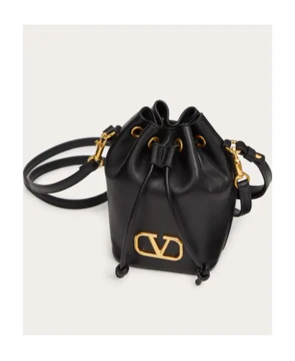 Valentino Garavani Vlogo Signature Drawstring Mini Bucket Bag